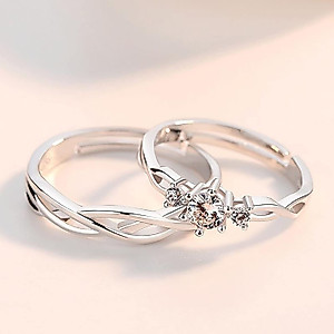 HONYAT Valentine's Day Ring Proposal Engagement Wedding Ring S925 Diamond Ring Gift