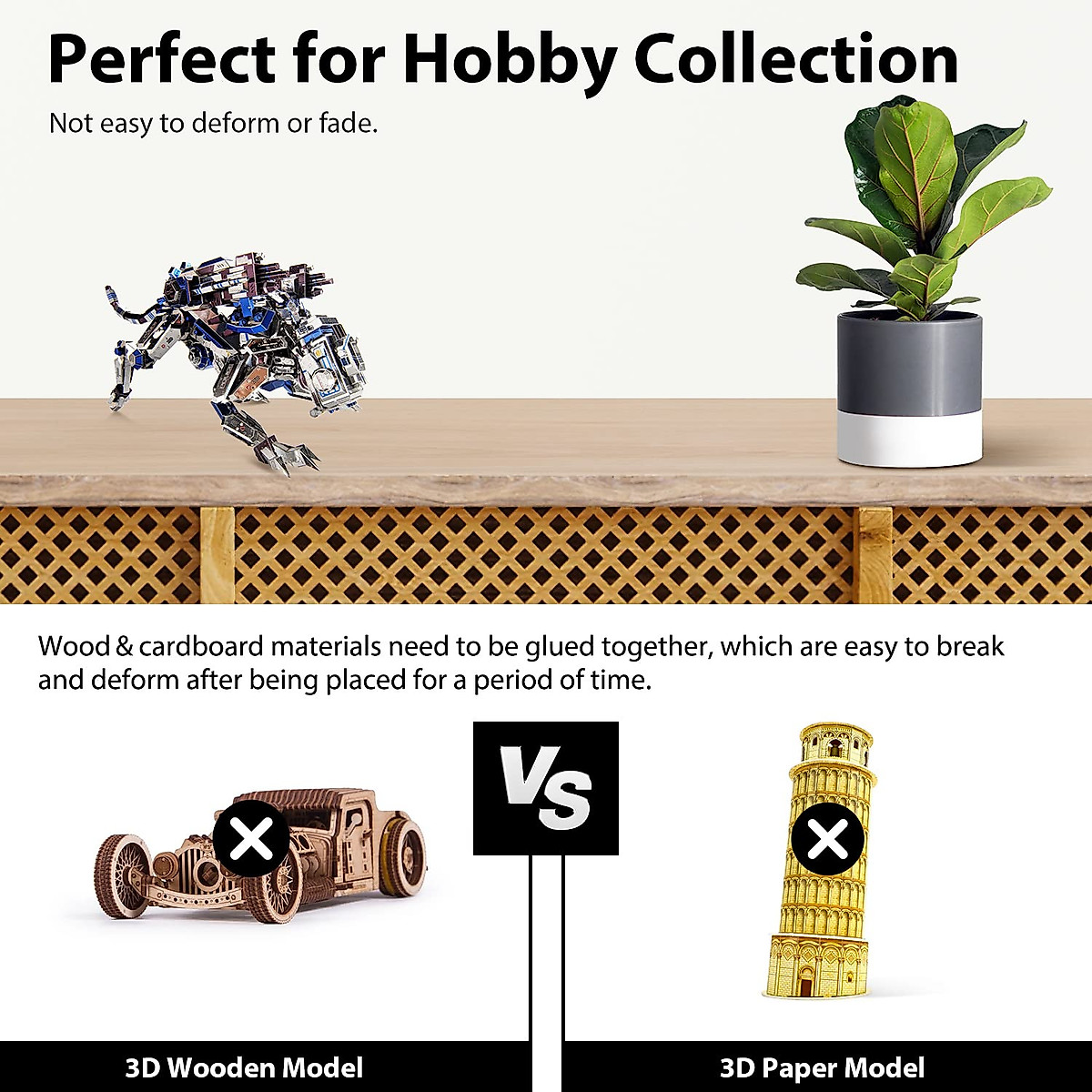 Microworld 3D Metal Puzzle, Mechanical Police Dog Model Building Kit, 3D Puzzle for Adults Challenging DIY Jigsaw Puzzle Brain Teaser Metal Arts Craft Kits Gift Toys for Teen Men