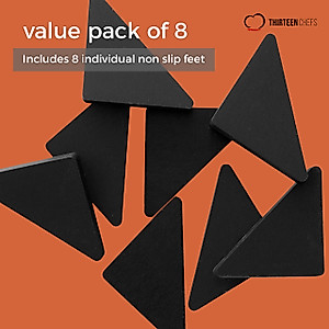 Thirteen Chefs Cutting Board Feet, Non Slip Silicone Pads, Set of 8, Red - Non Adhesive, Glue Free