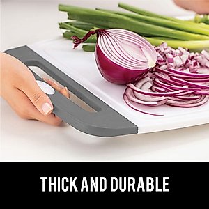 Gorilla Grip Cutting Board Set of 3 and Silicone Baking Mats, 2 Pack, Both in Gray Color, Cutting Boards are Reversible, Baking Mats are Quarter Sheet Size, 2 Item Bundle