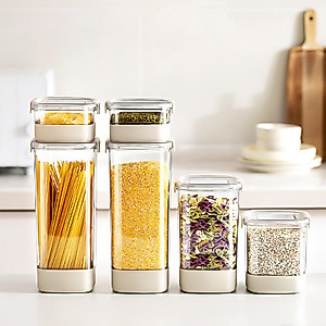 CENGNIAN Airtight Food Storage Container Set, BPA Free Kitchen Pantry Organization Canisters with Leak Proof Lids, Airtight Cereal Containers Storage (1500ml)