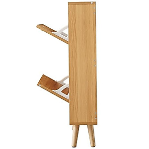 VEVOR Shoe Cabinet with 2 Flip Drawers, Shoe Storage Cabinet for Entryway, Free Standing Shoe Storage Organizer with Rattan Doors for Heels, Boots, Slippers in Hallway, Living Room