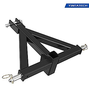 YINTATECH 3 Point 2" Receiver Trailer Hitch Heavy Duty Drawbar Adapter Category 1 Tractor Tow Compatible for Kubota, BX, LM25H, WLM Tractor, NorTrac, Yanmar, Kioti, Cat, John Deere