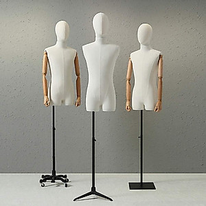 TOPRP Mannequin Display Stand Manikins Tailors Dummy Male Mannequin Dress Form Height Adjustable Pants Show