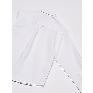 IZOD boys Long Sleeve Solid Button-down Oxford button down shirts, White, 12 US