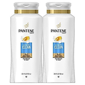 Pantene Classic Clean 2 in 1 Shampoo and Conditioner 25.4 Fl Oz (Pack of 2)