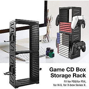 Game Disk Rack/Headset Hanger and Controller Organizer Stand Universal Multifunctional Storage Bracket