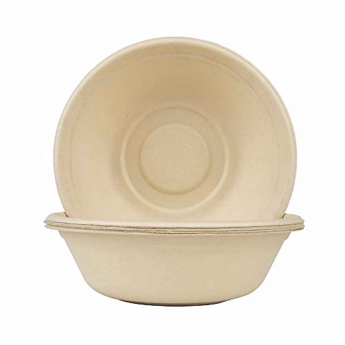 Earth's Natural Alternative 100% Compostable Paper Bowls [32oz 50 Pack] Soup Bowls, Pasta, Cereal, Salad, Ice Cream, Disposable Bamboo Large Bowls, Biodegradable, Unbleached