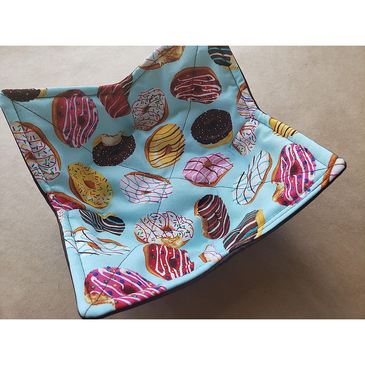 Frosted Donuts Microwave Cozy Sweet Treat Reversible Microwaveable Bowl Holder Doughnut Themed Gifts