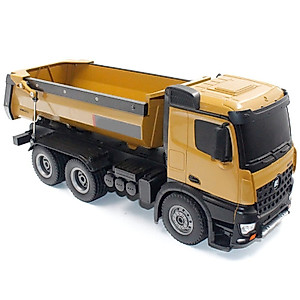 BZGWECD Remote Control Construction Dump Truck 10 CH Alloy Construction Car Remote Control Vehicle Toy RTR RC Truck Gift for Boy
