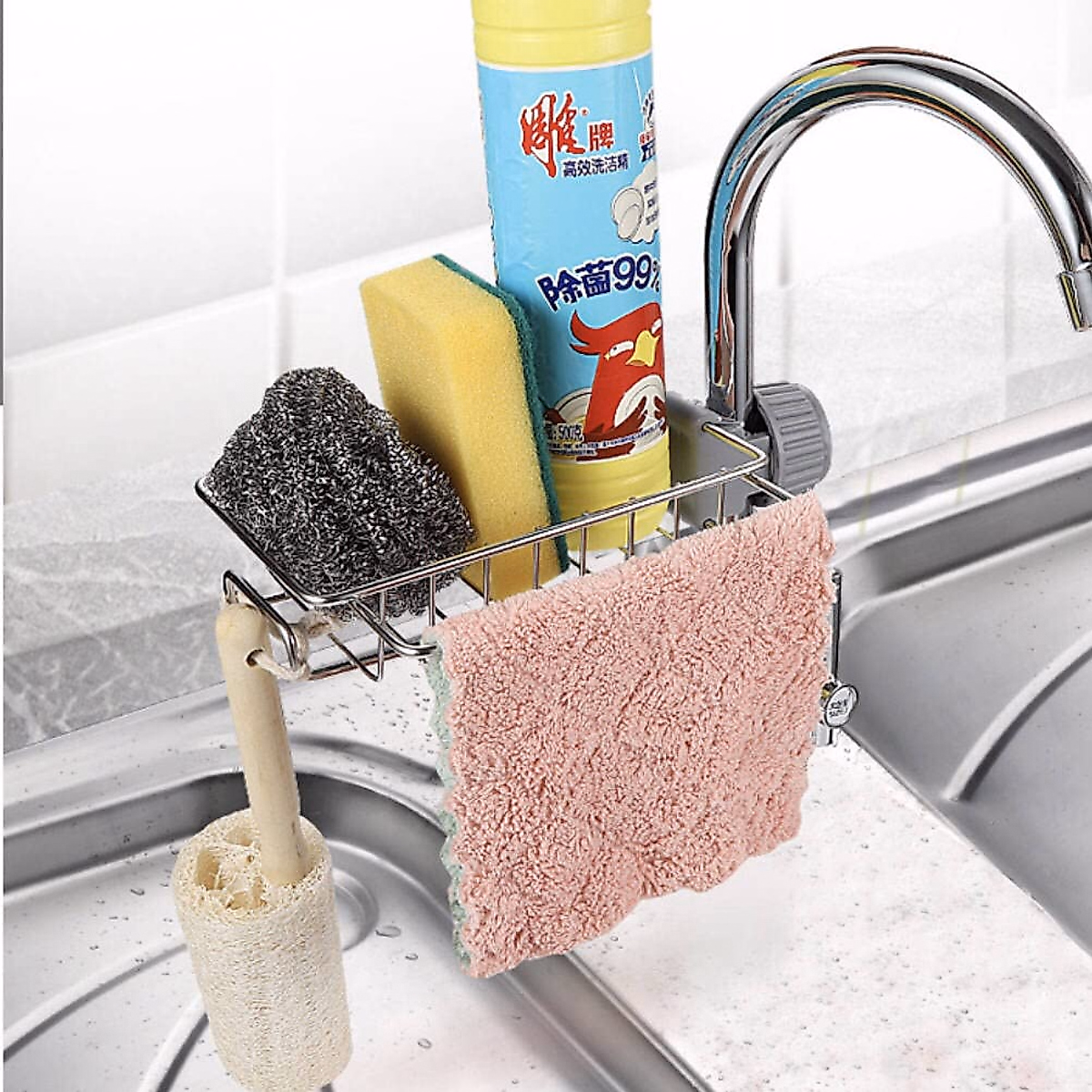 Kitchen rack Faucet rack Sink rack Soap holder Sponge drainer Faucet tray Faucet cabinet Kitchen shelf Kitchen storage Kitchen caddy Faucet storage Dish drainer Faucet holder Faucet shelf Sink