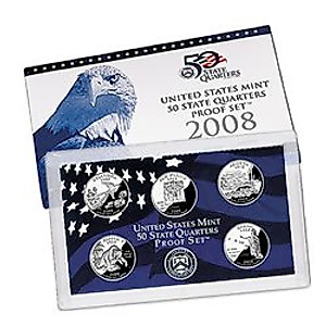 2008 S US Proof set State Quarters Comes in original Packaging From the US Mint Proof