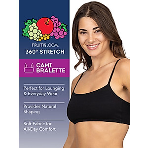 Fruit of the Loom Women's Spaghetti Strap Cotton Pullover Sports Bra Value Pack, Sand/White/Black/Heather Grey