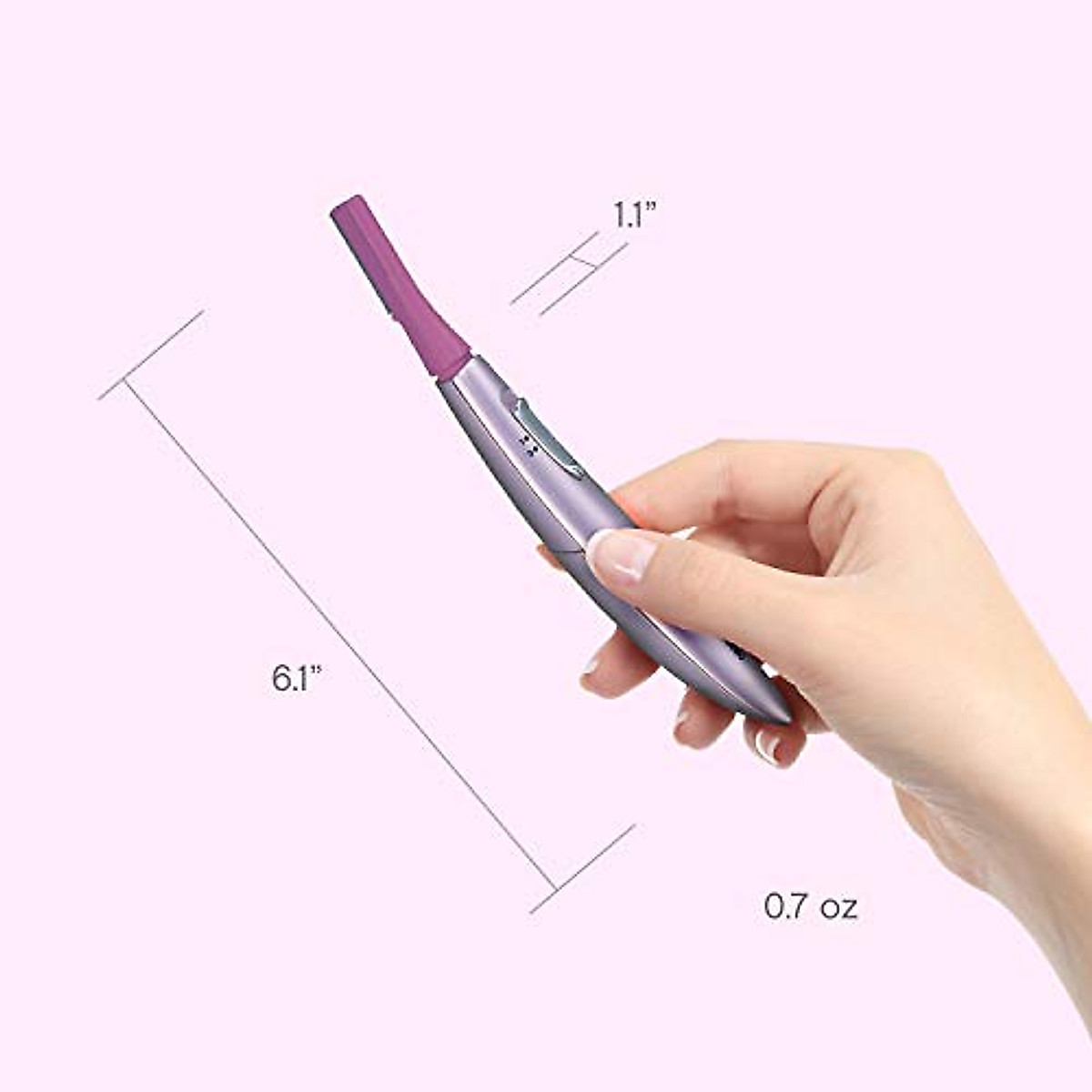 Panasonic Women’s Facial Hair Remover and Eyebrow Trimmer with Pivoting Head, Includes 2 Gentle Blades for Brow and Face and 2 Eyebrow Trim Attachments, Battery-Operated – ES2113PC
