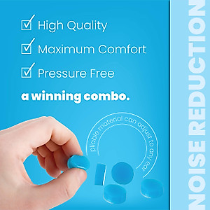 12 Pairs Soft Moldable Silicone Ear Plugs In 2 Convenient Travel Storage Boxes for Sleeping Swimming Snoring Music Concerts Construction Noise Cancelling Reduction Hearing Protection Earplugs 27dB