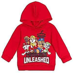 Paw Patrol Chase Marshall Rubble Rocky Zuma Little Boys Fleece Pullover Hoodie Red 6