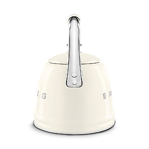 SMEG Retro Stovetop Whistling Kettle – 2.4Q (Cream)