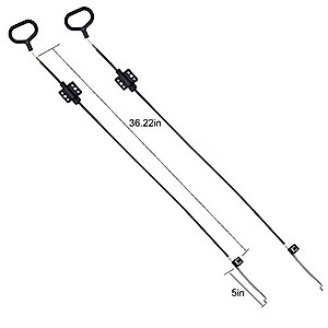 Nonley Sofa Recliner Cables, 2 Pack Couch Release Cables Recliner Replacement Parts D Ring Couch Recliner Pull Handle, Hook Exposed Cable with S Tip for Sofa, Black