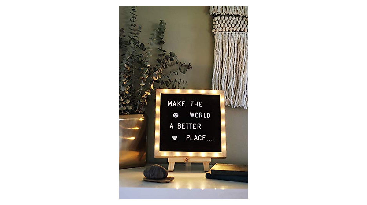 LED Lighted Letter Board with Stand & 340 Letters - Versatile & Stylish