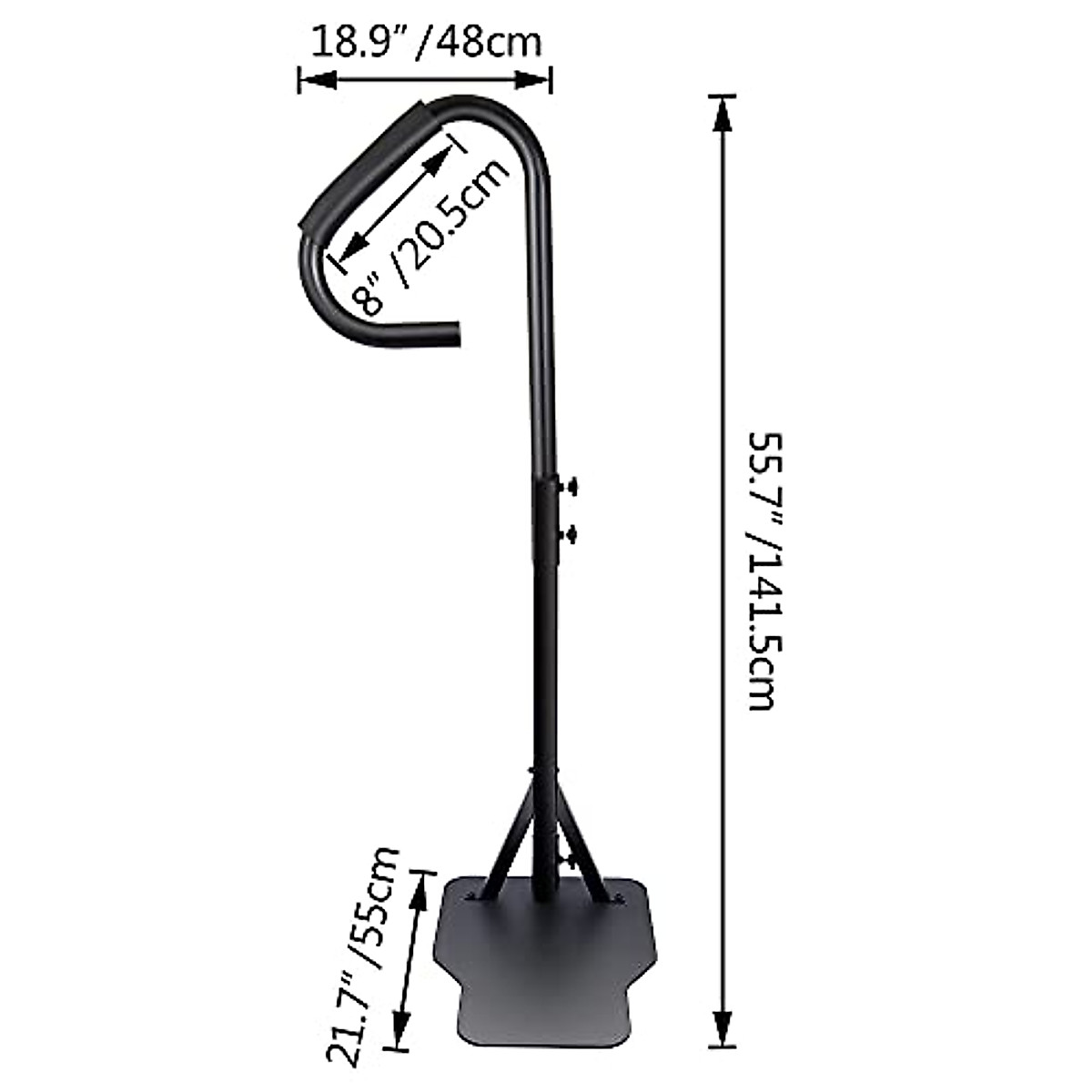 Ryan Spa Safety Handrail 57'' Hot Tub Handrail 600LBS Capacity Hot Rail, Spa Hand Railing with Slide-Under Base for Access Spa, tub