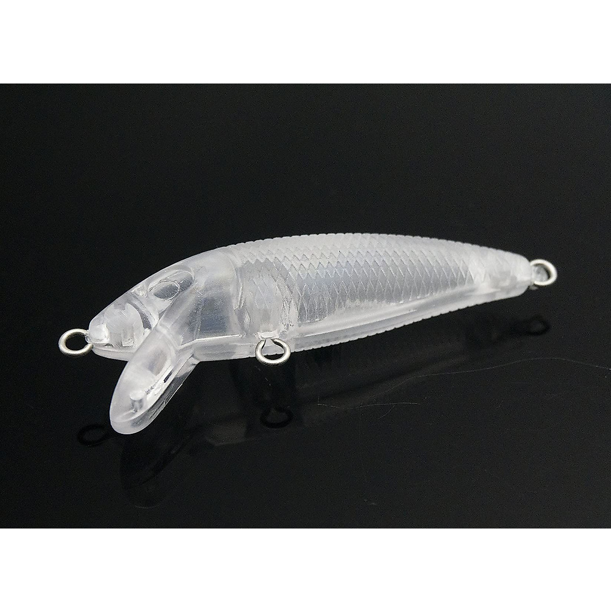 HTHYLURE 10PCS Unpainted Lure Blanks 3.74g 5.7cm with 5mm Free Fishing Eye Crankbait Baits Simulation Blank Body Clear Hard Baits Trout Salmon Minnow Lure Popper Lures Topwater Freshwater 5mm 8043