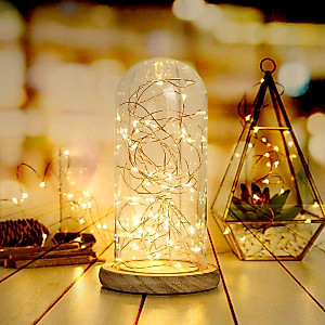 BXROIU 2 x 20LEDs Fairy Lights Battery Operated, Silver Wire 2 Mode Chains String Lights for Bedroom Christmas Party Decoration (warm white, 6.6)