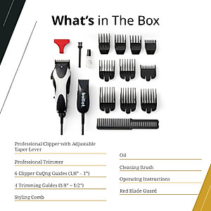 Wahl Professional Sterling 4 Clipper Bullet Trimmer Combo Professional Quality Electric Hair Tools Silver