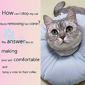 NUA-CLOX Soft Cat Cone Collar,Cute Cat Neck Cone Recovery Collar,Comfortable Cone for Cat After Surgery to Stop Licking,Healing Elizabethan e Collar,Adjustable Cat Cones for Cats,Kittens,Puppies