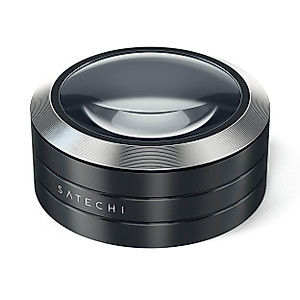 Satechi ReadMate LED Desktop Magnifier with up to 5X Magnification - Carrying Case Included (Black)