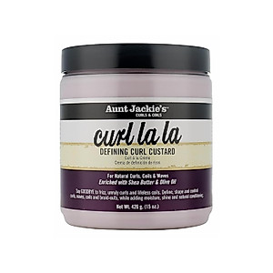 Aunt Jackie's Curl La La, Lightweight Curl Defining Custard, Enriched with Shea Butter & Olive Oil, Basic, 15 Ounce