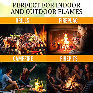 WiFER Mini Fire Stick with Fire Starter & Tongs, 4'' Kiln-Dried Pine Great Firewood for Wood Stoves, Tabletop Fire Pit, BBQ Grill, Pizza Oven, Solo Stove Accessories, BBQ Accessories, 10 lb Box