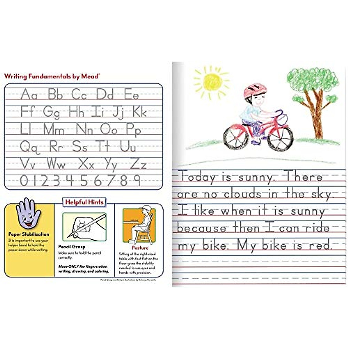 Mead Primary Journal Kindergarten Writing Tablet 2 Pack of BLUE Primary Composition Notebook for Grades K- 2, 100 Sheets (200 Pages) Creative Story Notebooks for Kids, 9 3/4 in by 7 1/2 in.