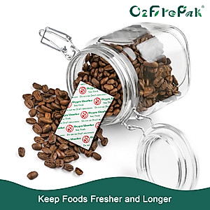 O2frepak 3000CC(20-Pack) Food Grade Anti Oil Oxygen Absorbers Packets For Food Storage Oxygen Absorbers Storage Packets With Oxygen Indicator In Vacuum Bag And 3 Times Oxygen Absorption Capacity