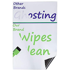 USA Made Magnetic Dry Erase Whiteboard Sheet 17" x 11" with a Set of 6 Markers