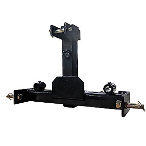 Titan Attachments 3 Point Transformer Tractor Hitch Fits Category 1 Tractors, Titan Quick Hitch Compatible, Optional Hay Bale Spear and Stabilizer Spears, Black Finish, Move Large Round Hay Bales