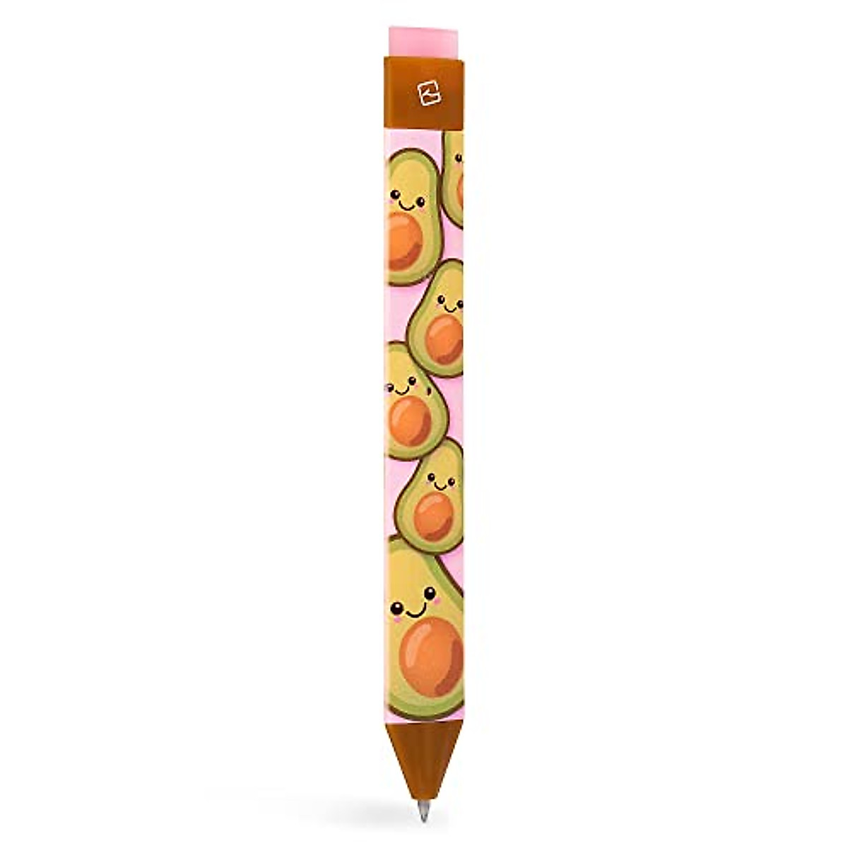 New Pen Bookmark with Refills | Erasable Ballpoint Gel Pen and Bookmark 3-in-1 | Ink Novelty Pen with Eraser | Page Marker | Book Marker | Page Holder Clip | Gift for Reader and Writer (Avocado)