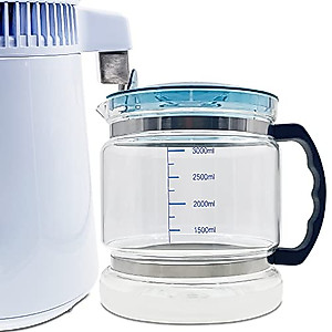 Xcivi 1 Gallon/ 4L Glass Carafe for Distiller, Replacement Glass Collection Bottle, Distiller Water Container, Compatible with Megahome and Other Countertop Water Distiller