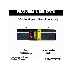 Lippert Components - 909506003 379600 Lippert 379600 Kwikee Glow-In-The-Dark Step Tread