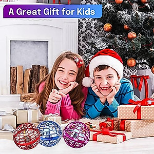 MERRYHOME Flying Orb Ball Hover Toys: Boomerang Ball 360°Rotating Hand Controlled Drone Orbit, 2023 Cool Toys Festival Gift for 6 7 8 9 10+ Year Old Boys Girls Teens Adults Indoor Outdoor Toys (Blue)