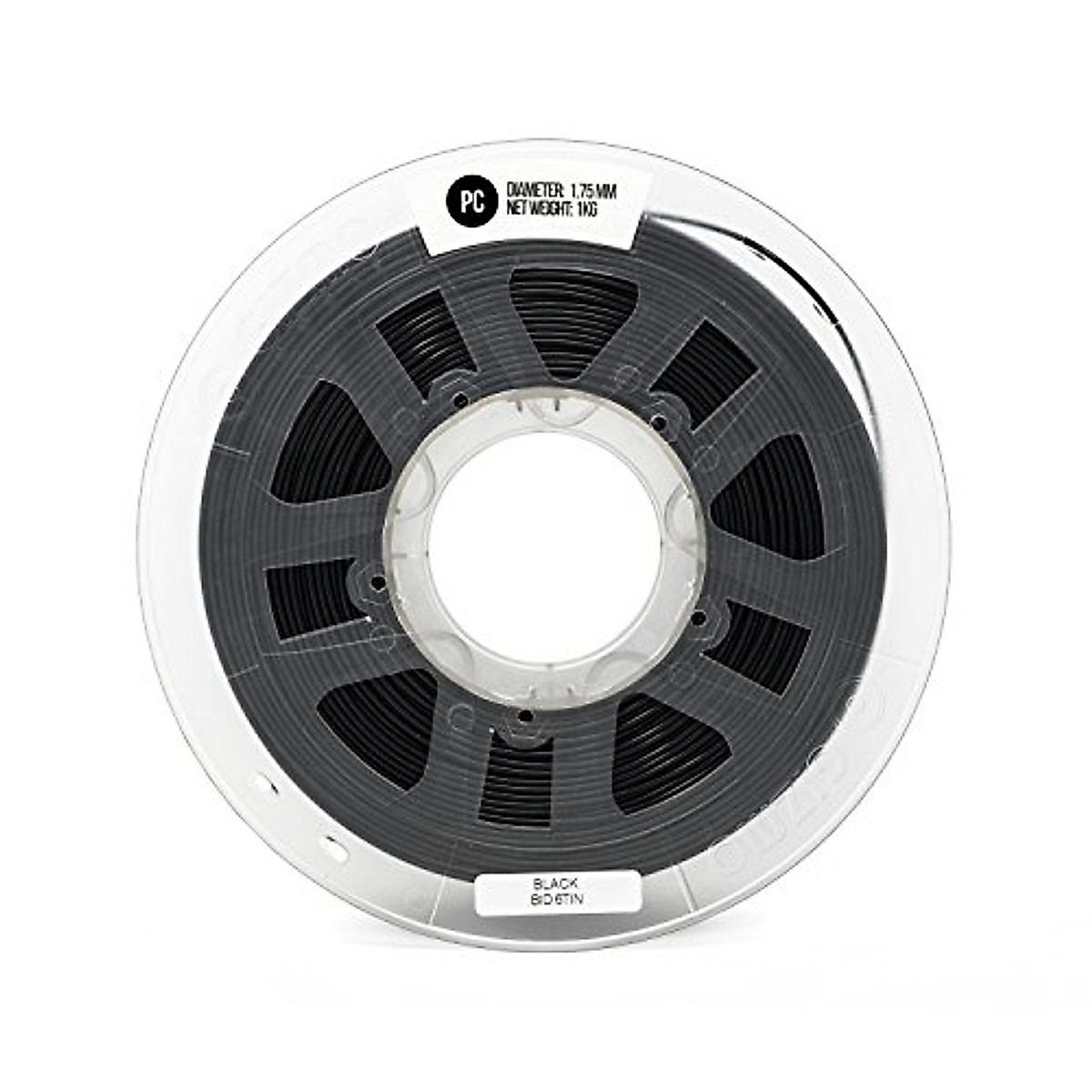 Gizmo Dorks 3mm (2.85mm) PC Polycarbonate Filament 1kg / 2.2lbs for 3D Printers, Black