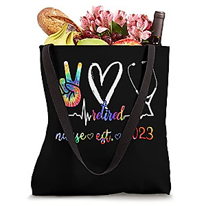 Retirement gifts Nurse 2023 Nursing Retired Nurse 23 Tie Dye Tote Bag