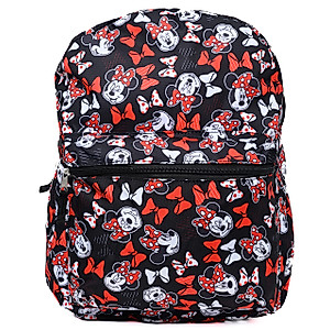 Disney Minnie Mouse 16" Backpack Front Pocket All Over Print School Bag