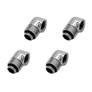 Barrow G1/4" Male to Female Extender Fitting, 90 Degree Rotary, Silver Shiny, 4-pack