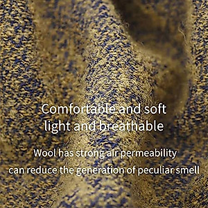 AONIJIE Merino Wool Knit Short Brim Knitted Hat for Men Women, Warm Beanie Visor for Fall Winter Daily Headwear Protect Ear (B:Yellow)