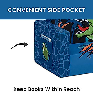 Delta Children Dinosaur Cozee Flip-Out Chair For Relaxing- 2-in-1 Convertible Lightweight,Portable Chair to Lounger for Toddlers & Kids