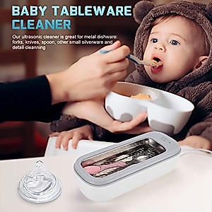 Jewelry Ultrasonic Cleaner for Gold Silver Ring Earring All Jewelry, Small Sonic Cleanser Machine for Eyeglass Watch Coin Retainer at-Home or Travel Use(300ML)