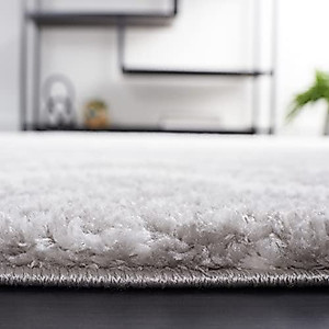 Safavieh Berber Shag Collection 7' x 7' Square Ivory/Grey BER574G Moroccan Rustic Boho Non-Shedding 1.25-inch Thick Area Rug