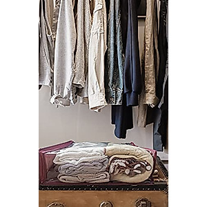 ANVI HOME Clear Vinyl Zippered Storage Bags with Handle 15x18x6 Inch Pack of 6 for Blanket, Linen, Sweater, Bed Sheet, Quilt, Clothes, Pillow, Comforter, Foldable