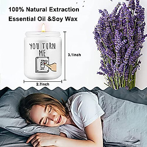 Funny Gifts for Him Her - Romantic Anniversary Birthday Gifts for Boyfriend Girlfriend Couples Husband Wife Cute Lavender Candle Christmas Valentines Day Present for Women Men