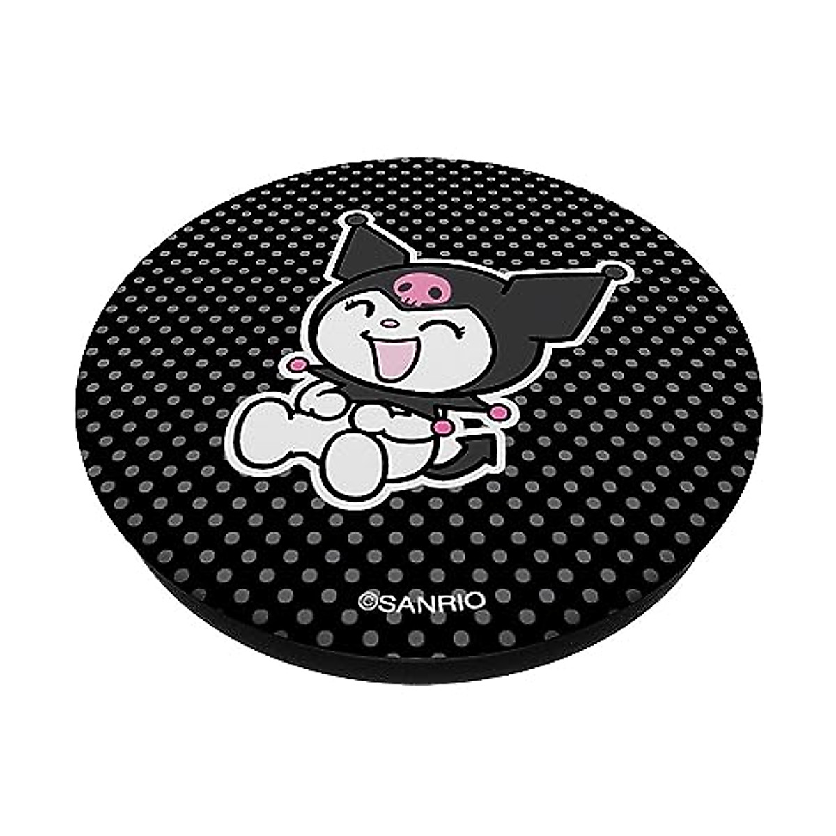 Kuromi Happy Laughing Polka Dot PopSockets PopGrip: Swappable Grip for Phones & Tablets PopSockets Standard PopGrip